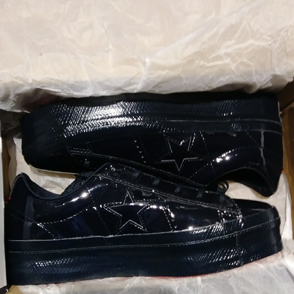 Converse | Shoes | Nwt Converse All Star Patent Leather Platforms ...
